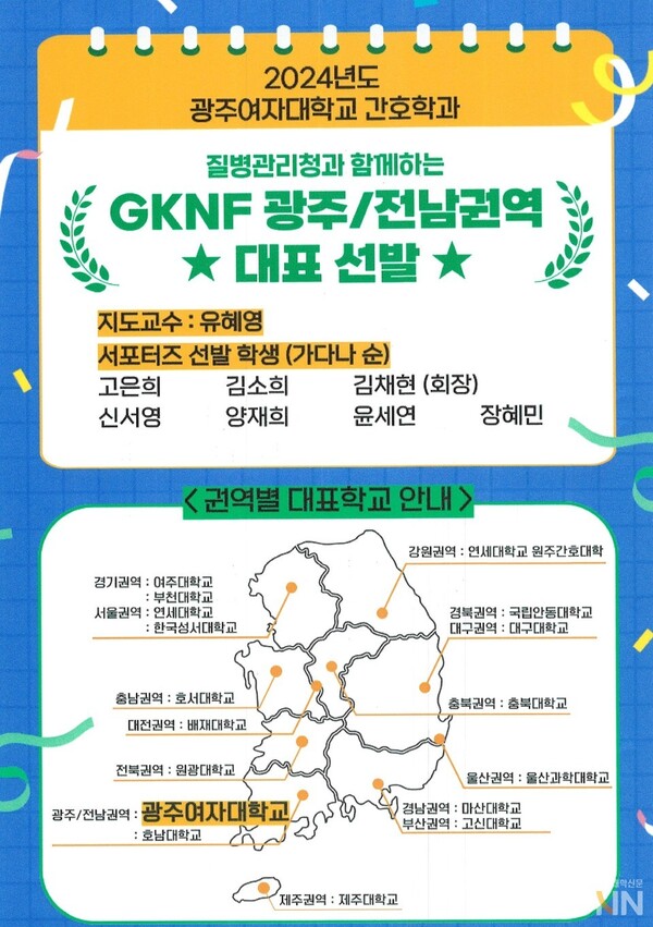 광주여대 간호학과, GKNF 서포터즈 선발